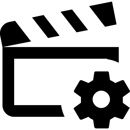 Movie open cog outline icon svg png free download