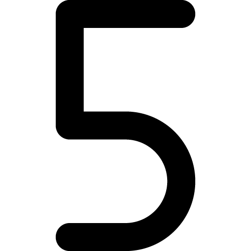 Number 5 icon svg png free download