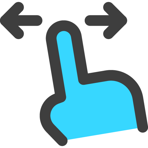 One finger drag horizontal icon svg png free download
