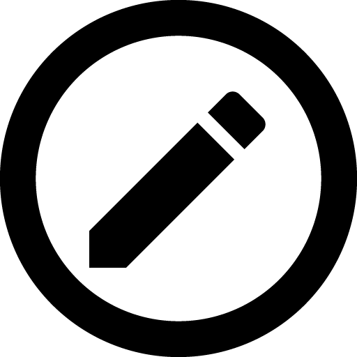 Pencil circle outline icon svg png free download