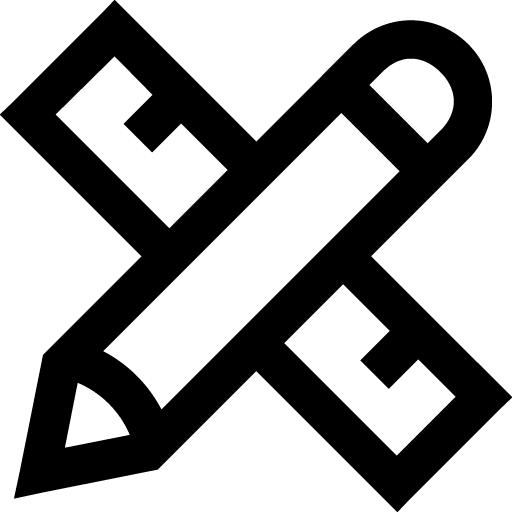 Pencil ruler icon svg png free download - 3