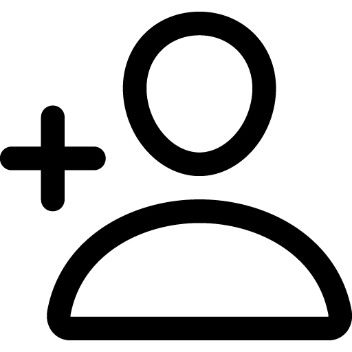 Person add outline icon svg png free download