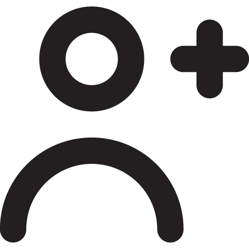 Person add outline icon svg png free download - 2