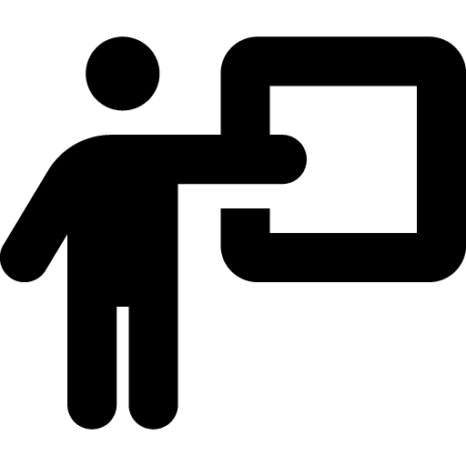 Person chalkboard icon svg png free download