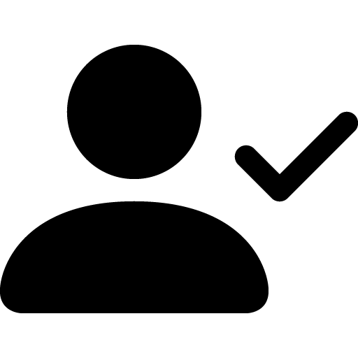 Person check fill icon svg png free download