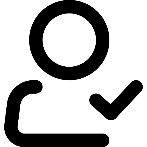 Person check icon svg png free download - 4