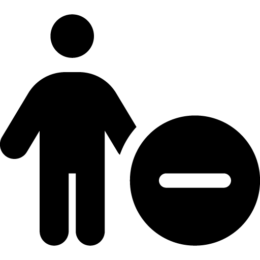 Person circle minus icon svg png free download