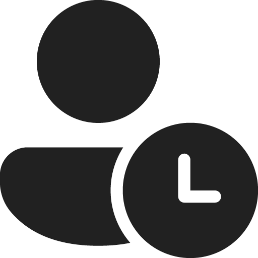 Person clock icon svg png free download