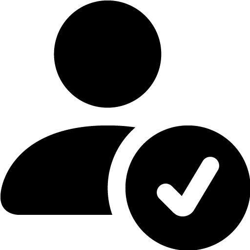 Person fill check icon svg png free download