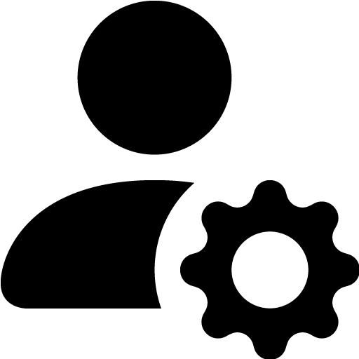 Person fill gear icon svg png free download