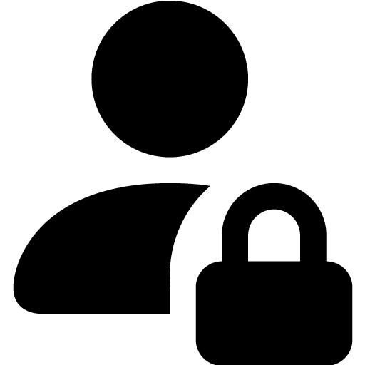 Person fill lock icon svg png free download