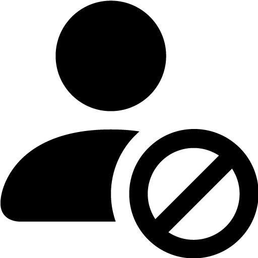 Person fill slash icon svg png free download