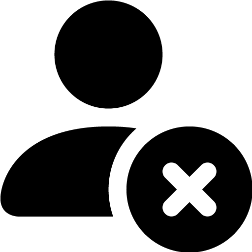 Person fill x icon svg png free download