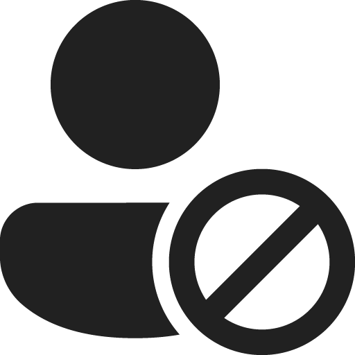 Person prohibited icon svg png free download