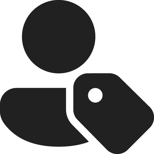 Person tag icon svg png free download