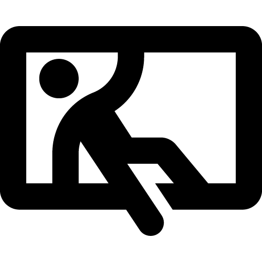 Person through window icon svg png free download