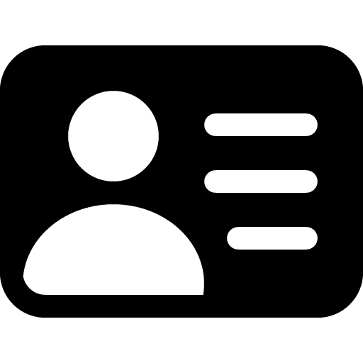 Person vcard fill icon svg png free download