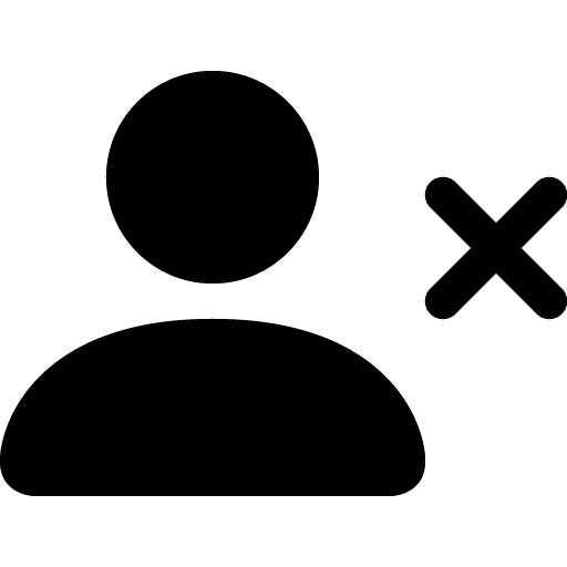 Person x fill icon svg png free download