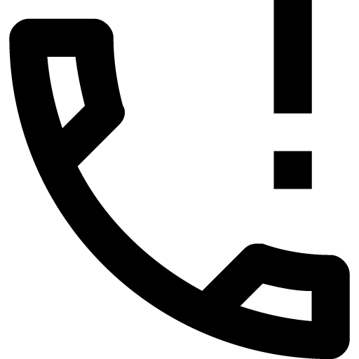 Phone alert outline icon svg png free download