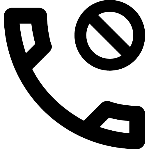 Phone cancel outline icon svg png free download