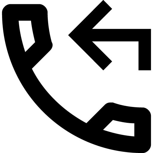 Phone return outline icon svg png free download