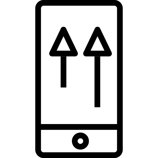 Phone swipe up icon svg png free download