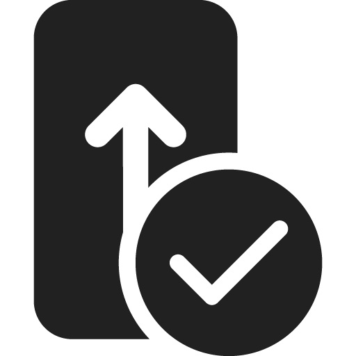 Phone update checkmark icon svg png free download