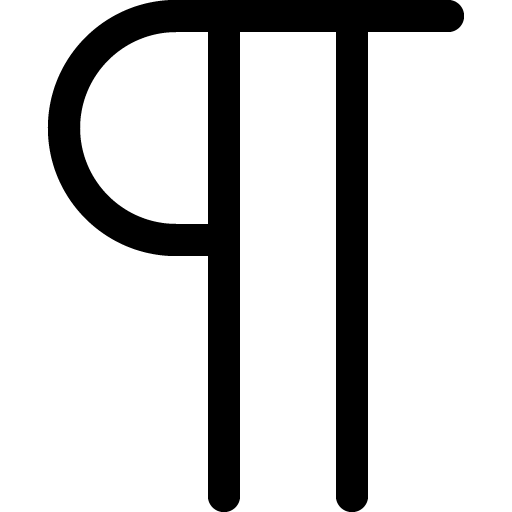 Pilcrow icon svg png free download - 2