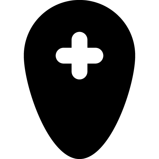 Pin fill rounded plus icon svg png free download