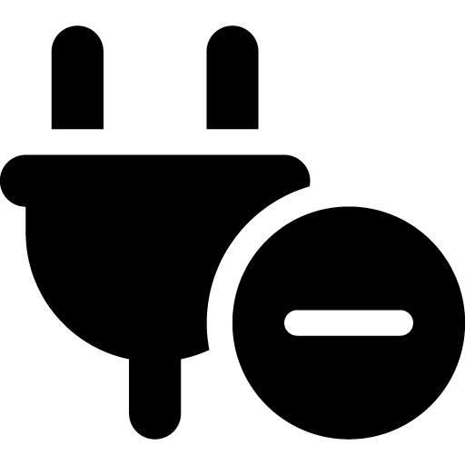 Plug circle minus icon svg png free download