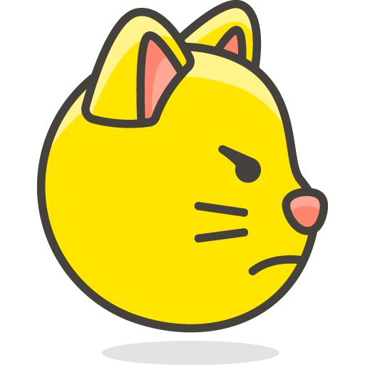 Pouting cat face icon svg png free download