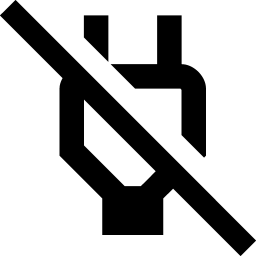 power plug off outline - Download free icon
