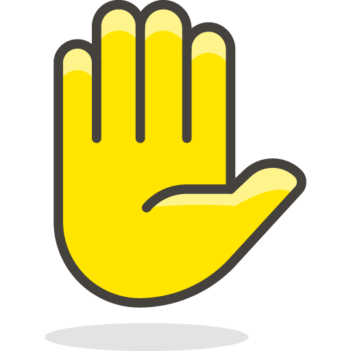 Raised hand icon svg png free download