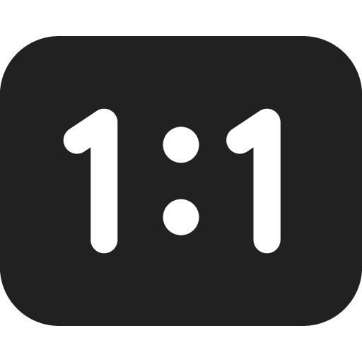 Ratio one to one icon svg png free download