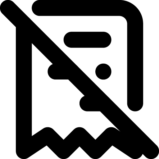 Receipt off icon svg png free download