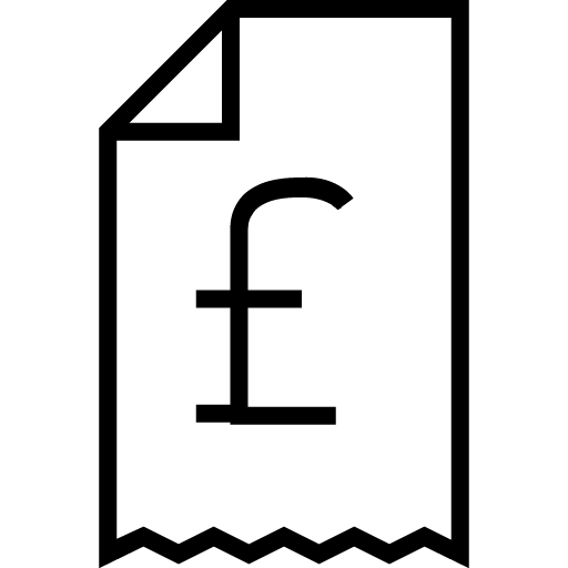 Receipt pound icon svg png free download
