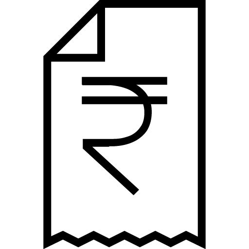 Receipt rupee icon svg png free download