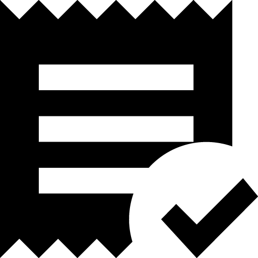 Receipt text check icon svg png free download