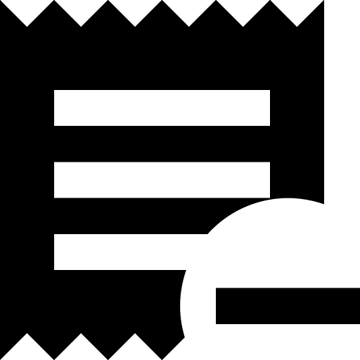 Receipt text minus icon svg png free download