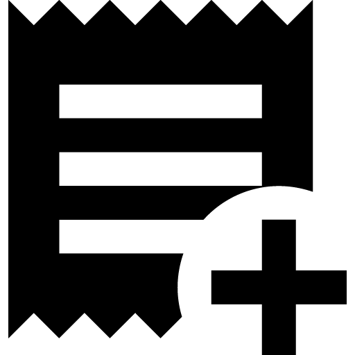 Receipt text plus icon svg png free download