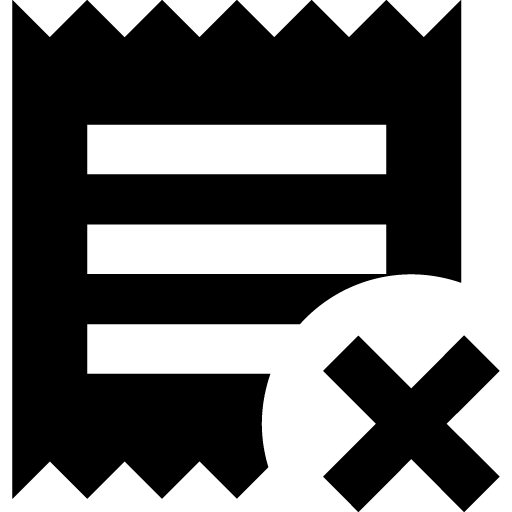 Receipt text remove icon svg png free download