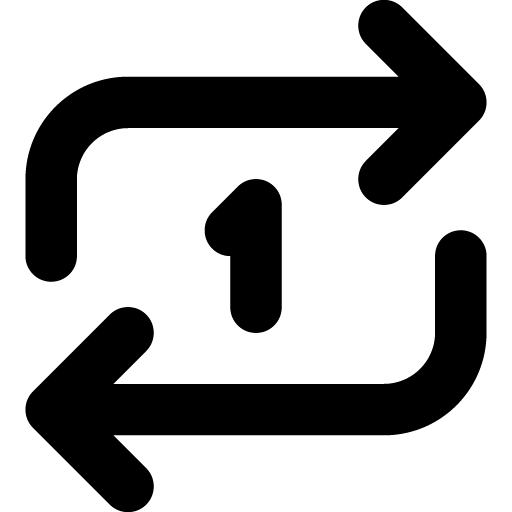 Repeat once icon svg png free download