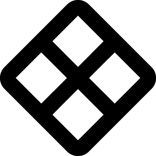 Rhombus split outline icon svg png free download