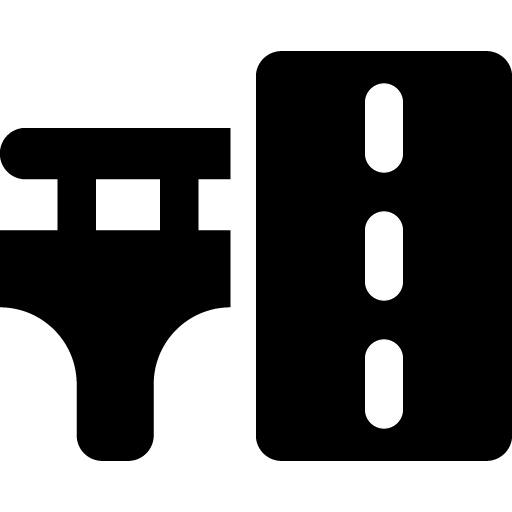 Road bridge icon svg png free download