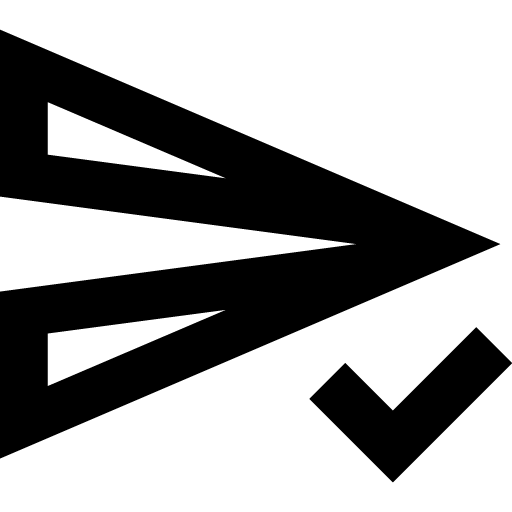 Send check outline icon svg png free download