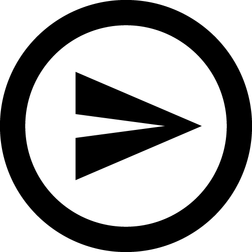 Send circle outline icon svg png free download