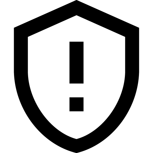 Shield alert outline icon svg png free download