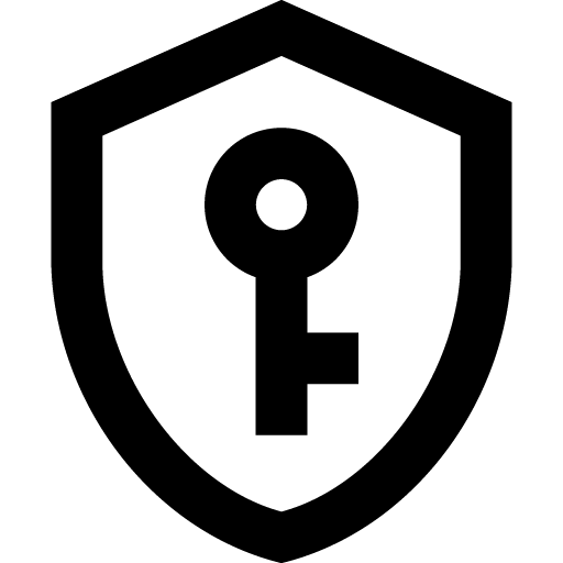 Shield key outline icon svg png free download