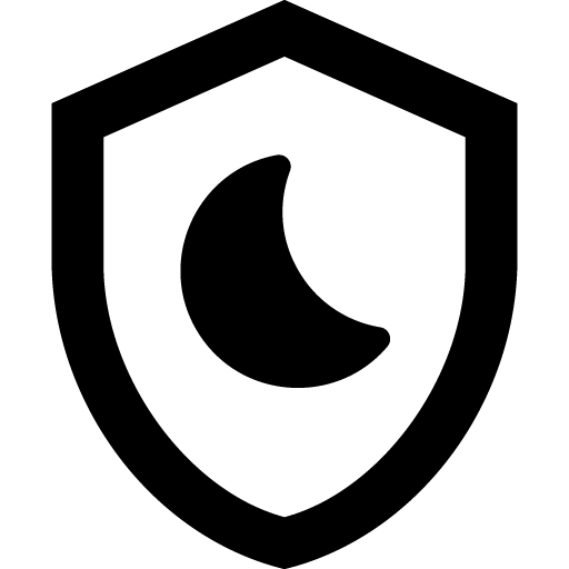 Shield moon outline icon svg png free download