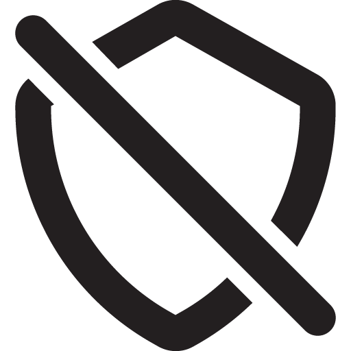 Shield off outline icon svg png free download
